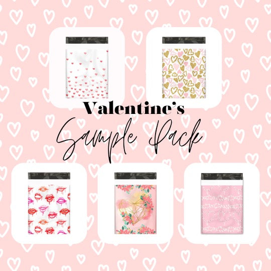 10x13 Valentine's Day Sample Pack Poly Mailers | Shop Now