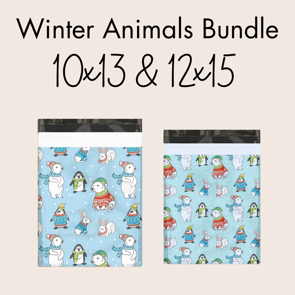 Winter Animals Sample Pack Premium Poly Mailers | Buy Now