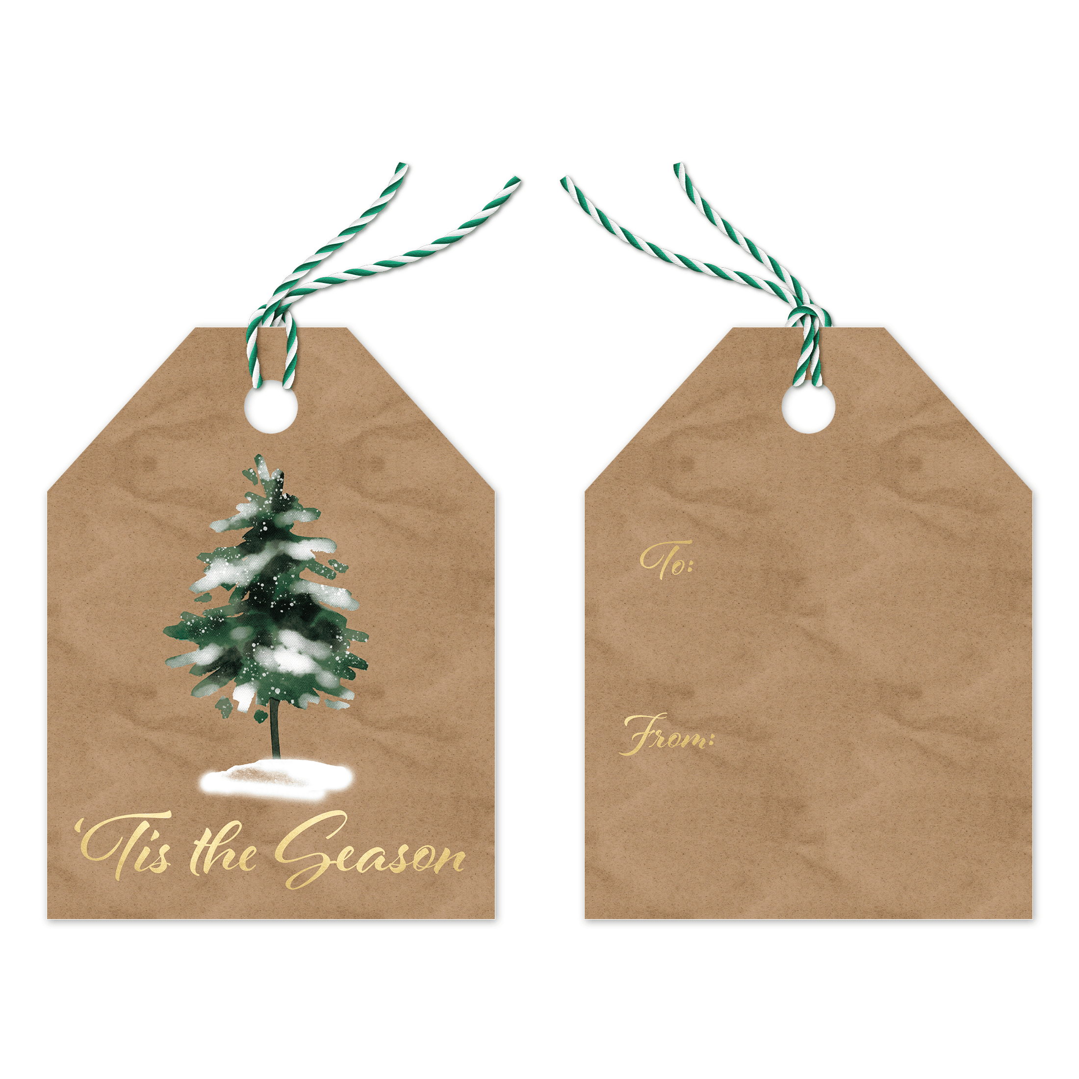 Buy Double-Sided Tis the Season Gift Tags| Custom Gift Tags