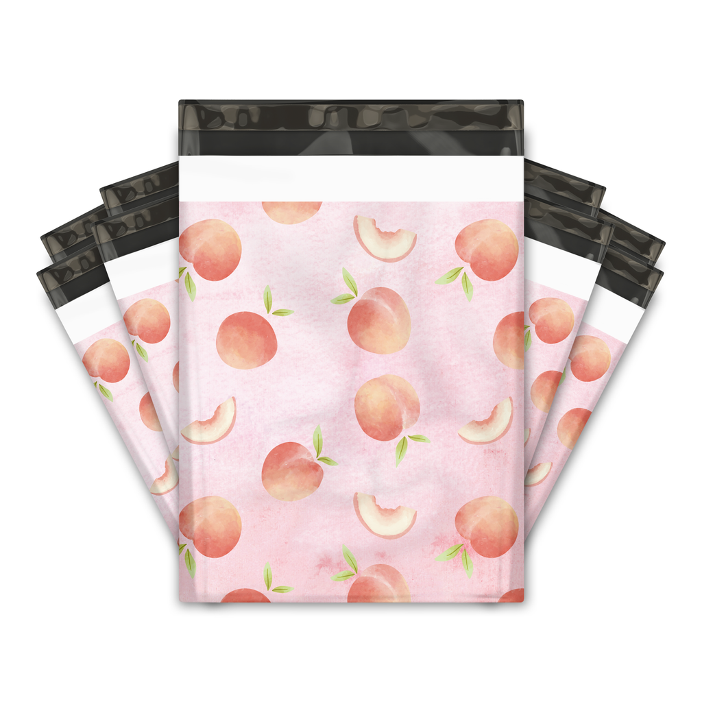 Order 10x13 Peaches Designer Poly Mailers- Premium Printed