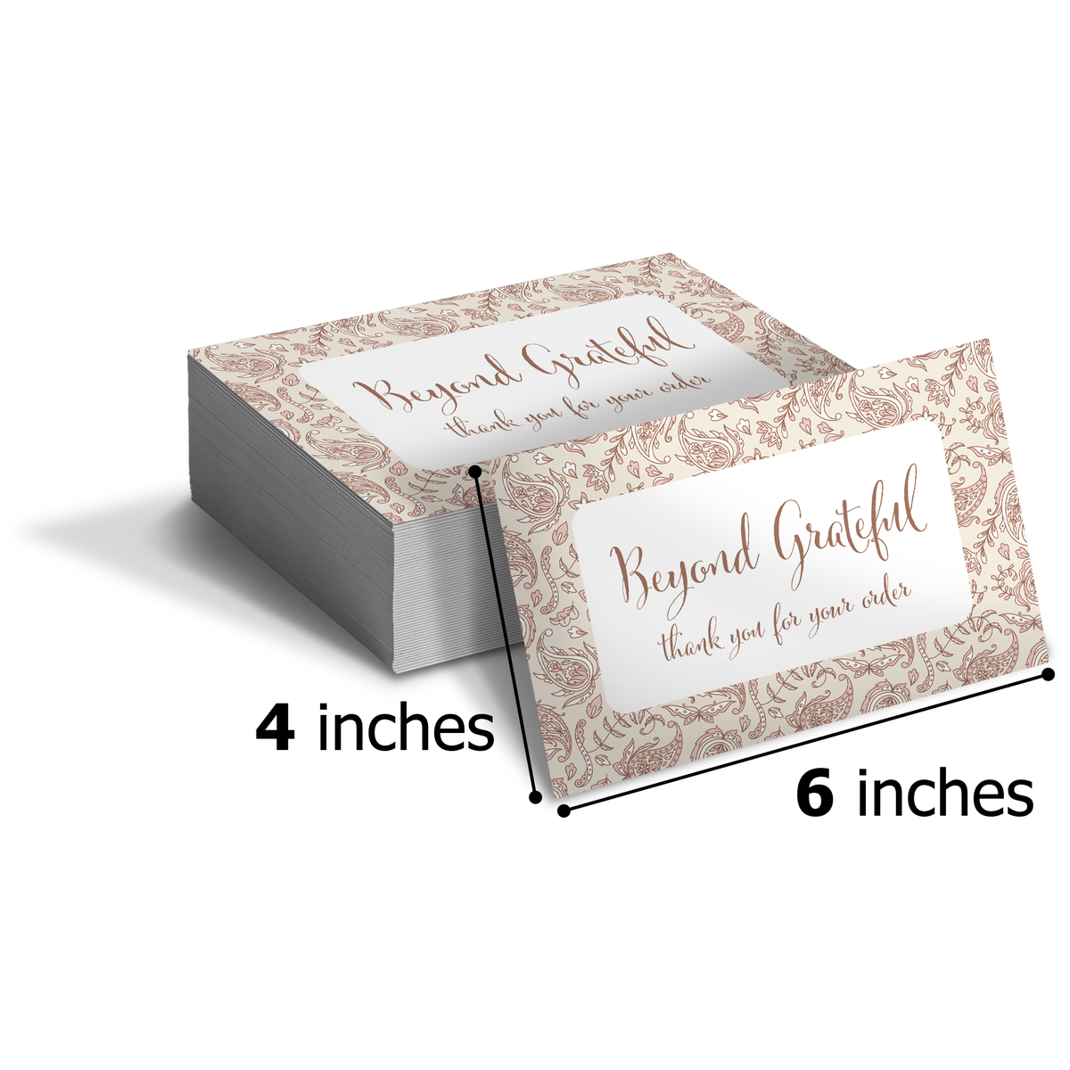 Pink Paisley Thank You Insert Cards | Shop Now