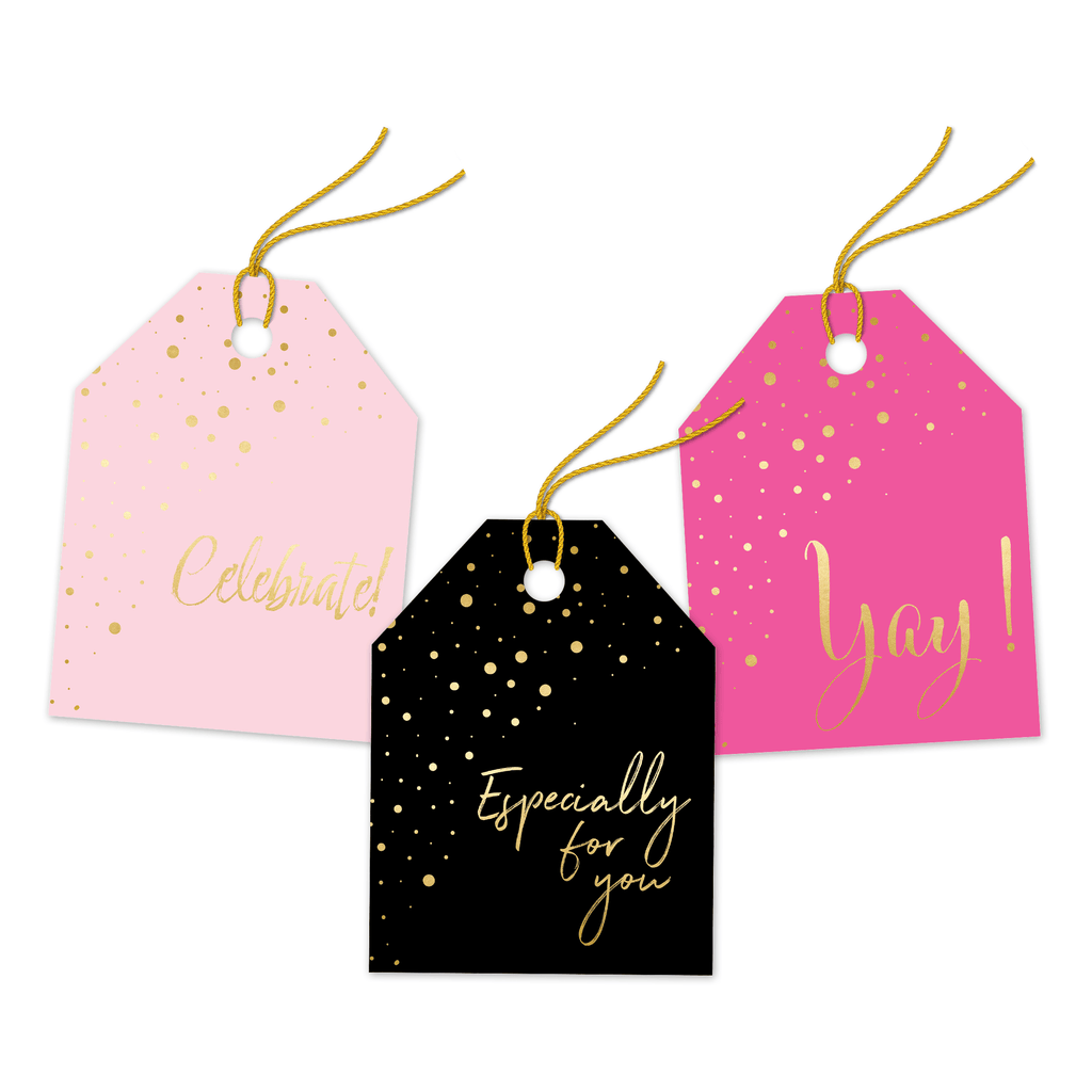 Gold Confetti Assortment Gift Tags