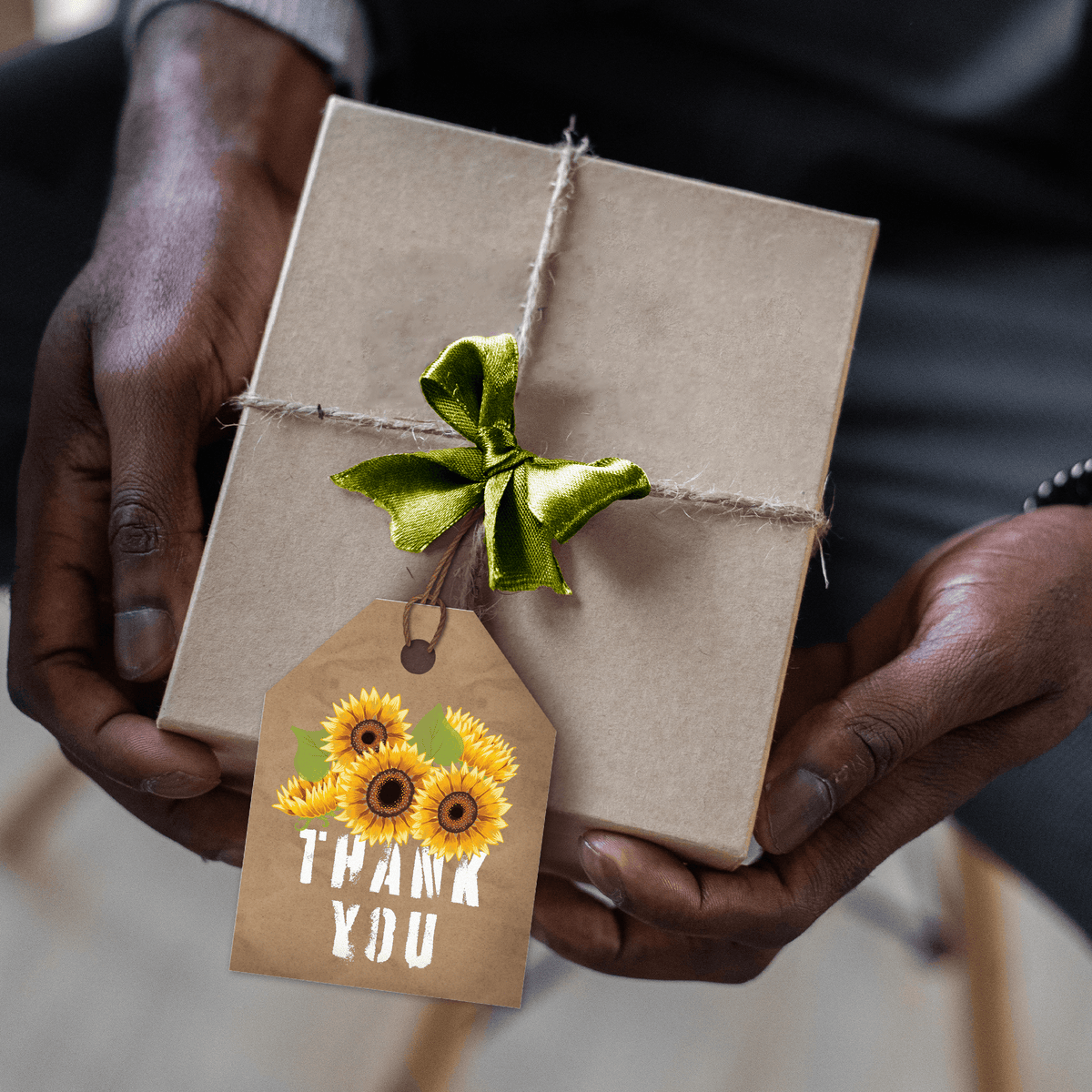 Buy Double-Sided High Quality Sunflower Thank You Gift Tags