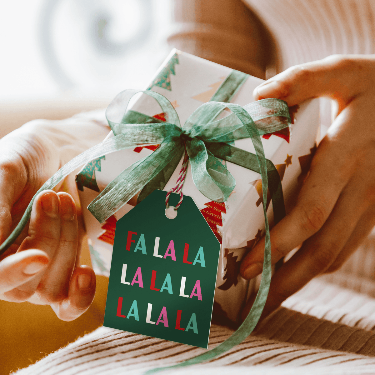 Buy Fa La La Gift Tags - Festive and Joyful Holiday Labels