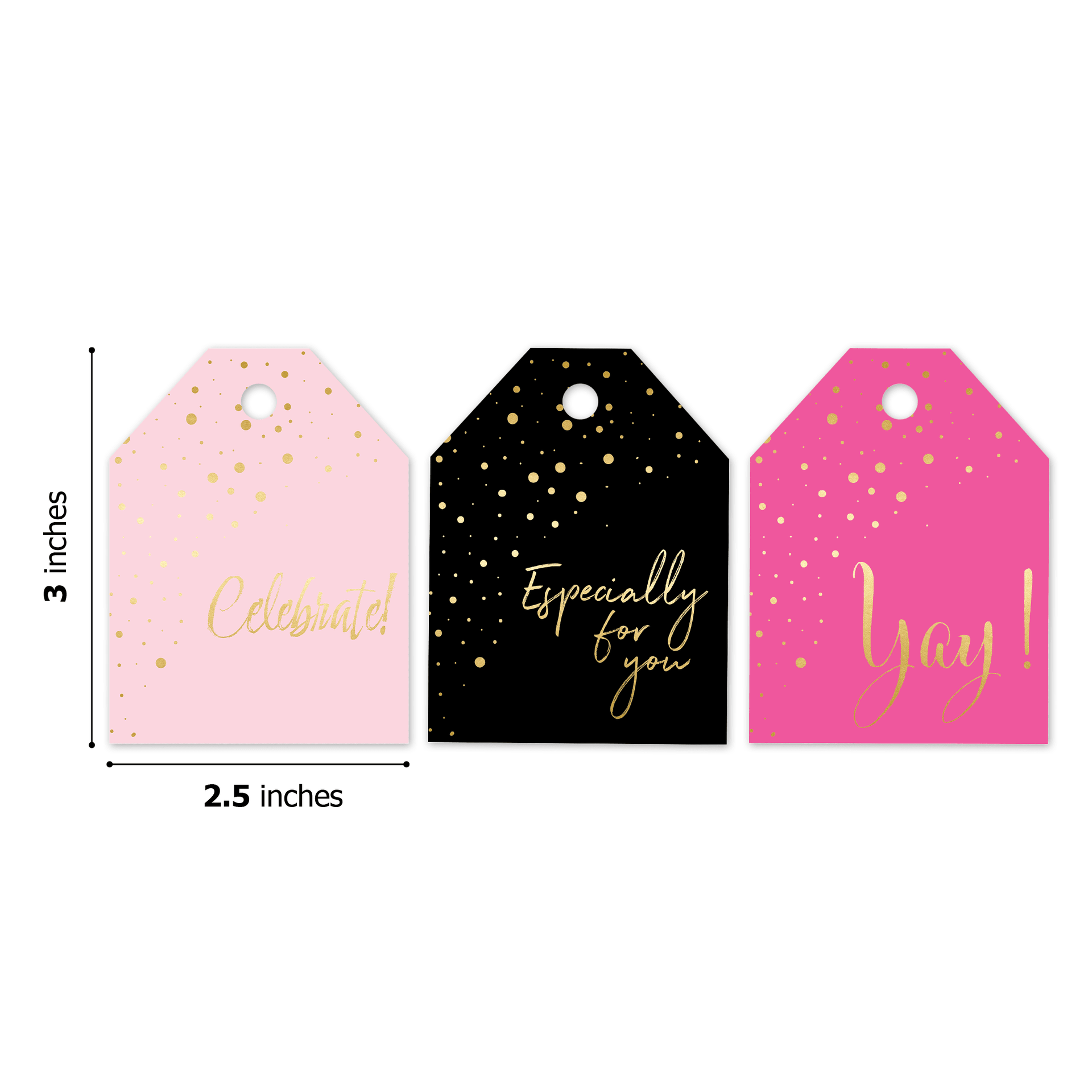 Gold Confetti Assortment Gift Tags