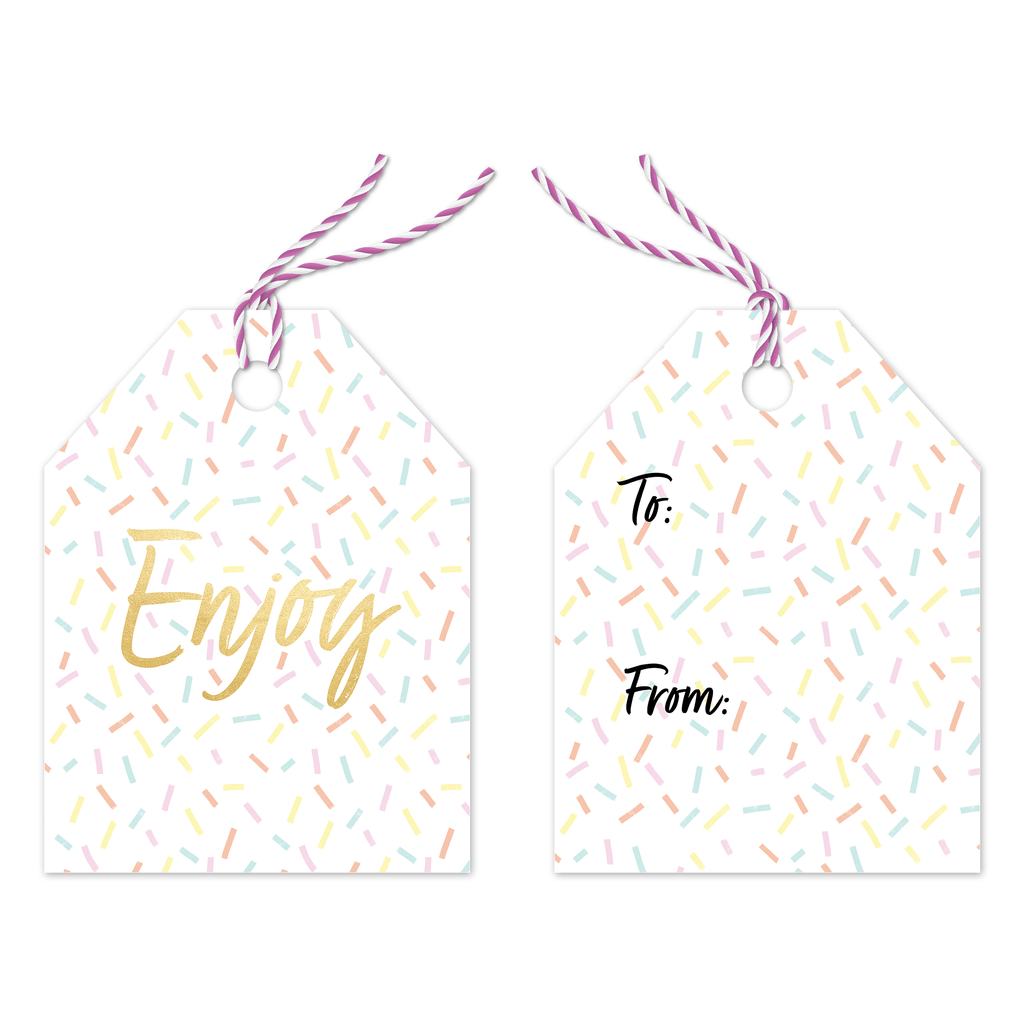 Confetti Gift Tags - Colorful & Festive Labels for Packaging