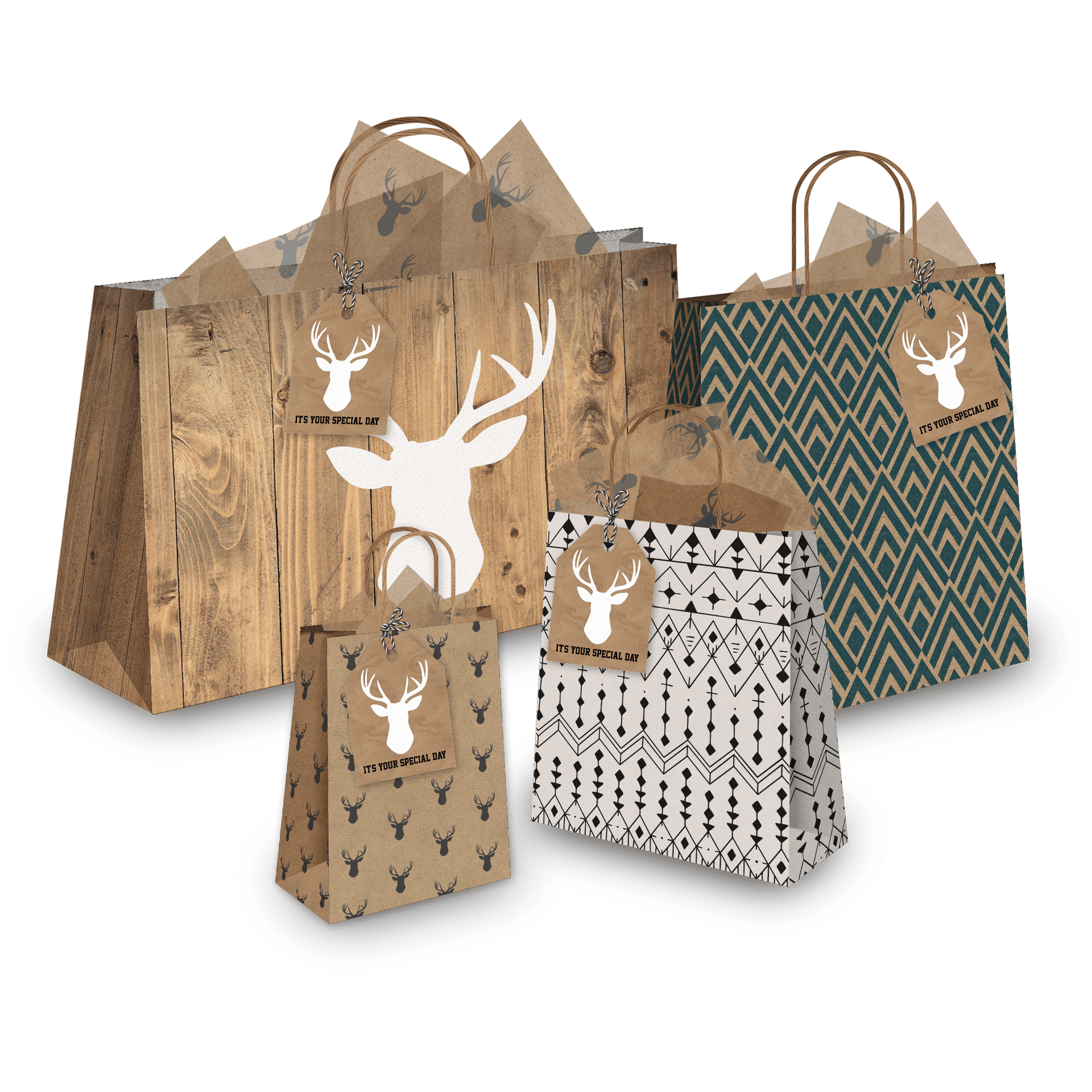 Buy Deer Head Gift Tags - Rustic Charm for Festive Gifting