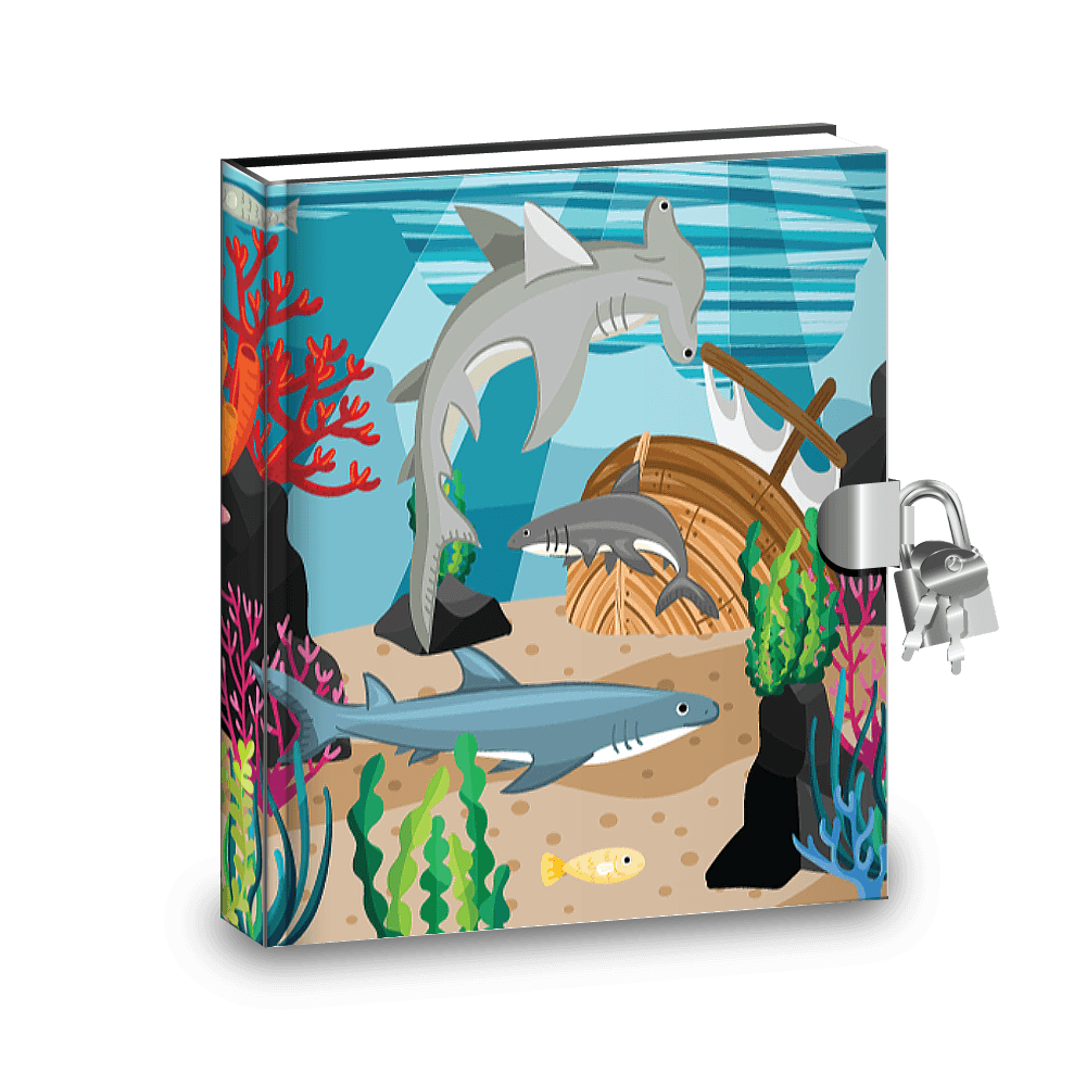 Buy Value Packs of Kids Shark Diary with Lock and Stickers