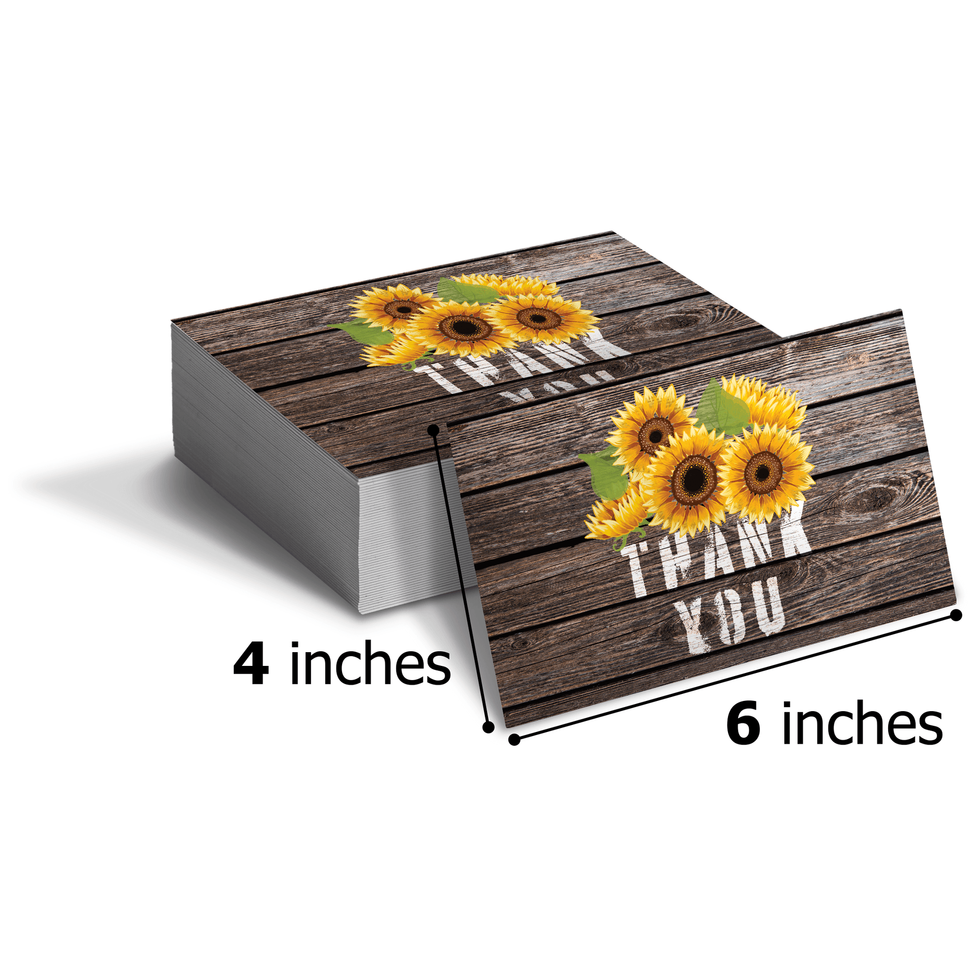 Shop 4x6 Sunflowers Insert Cards | Personalized Insert Cards