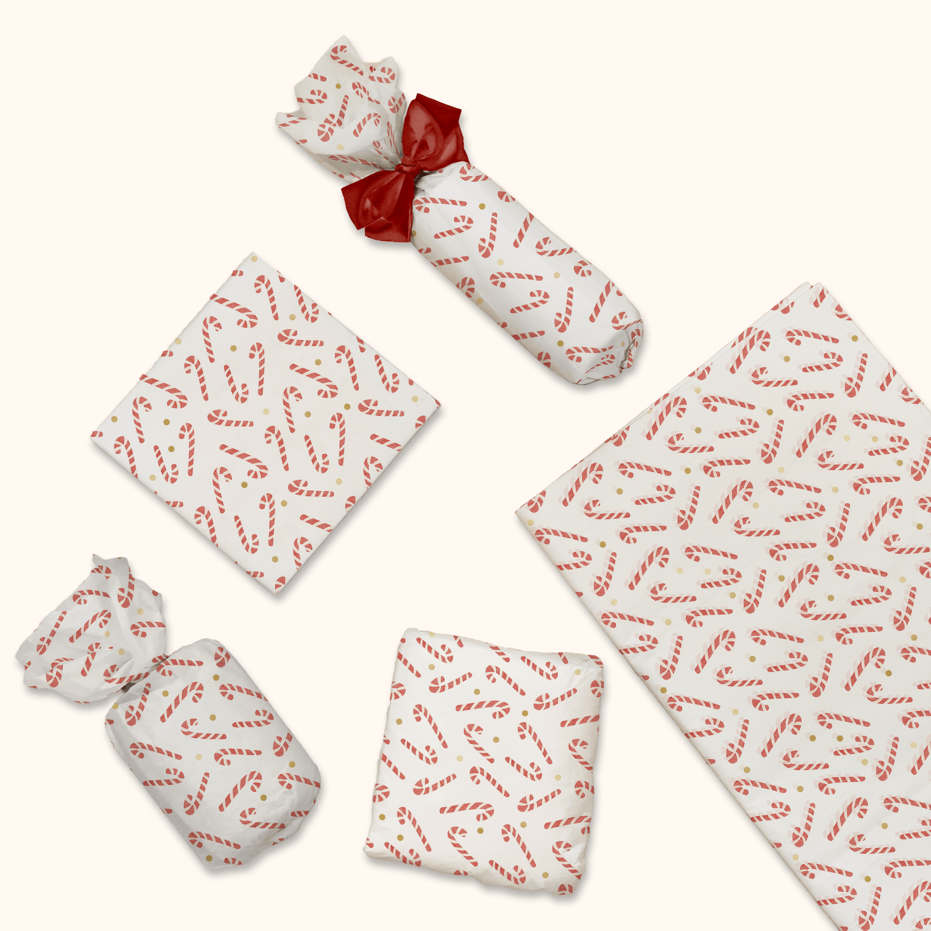 Buy Recyclable High Quality Candy Cane Printed Tissue Paper